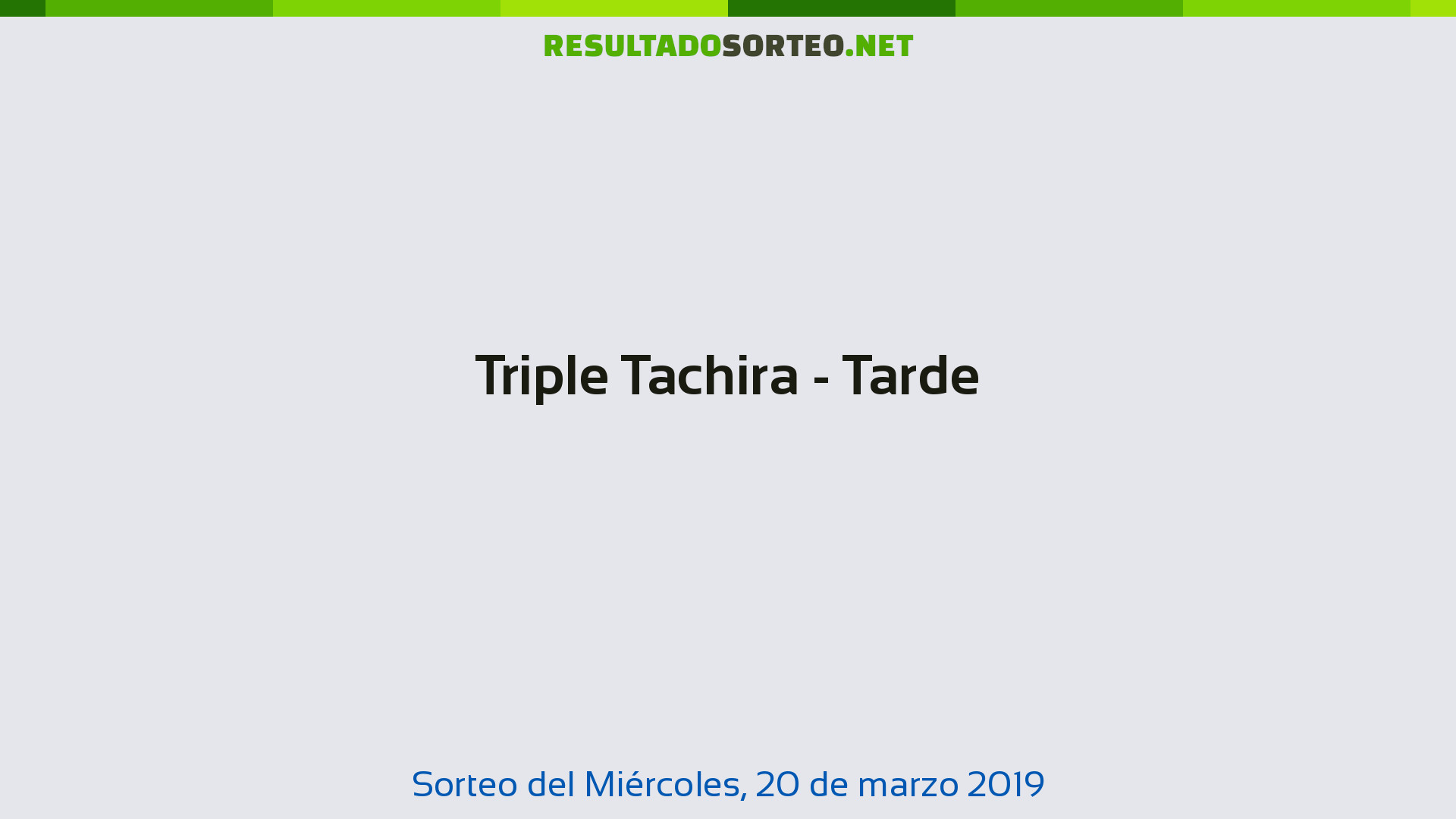 Triple Tachira - Tarde. Resultado del último sorteo — Venezuela